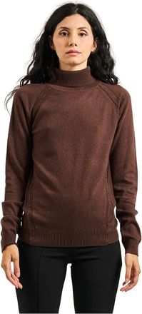 Silvian Heach Femme, Pulls, Brun, Taille: 38 FR Pull &agrave; col roul&eacute;