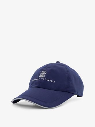 Brunello Cucinelli Mens Baseball Cap Blue Polyester Hat
