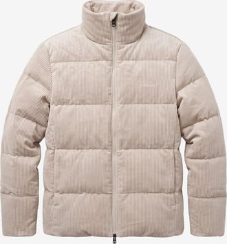Knowledge Cotton Apparel Herren vegan Pufferjacke Corduroy Light Federgrau