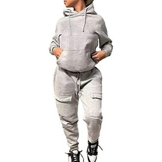 Generic V&ecirc;tements de sport pour femme Mode Patchwork Poche Haut &agrave; manches longues Pantalon long Combishort Gym Ensemble de d&eacute;tente Ensemble de v&ecirc;tements de d&eacute;