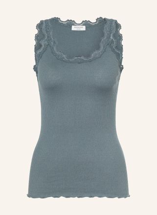 Rosemunde Seidentop Babette Mit Spitze blau