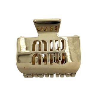 Miu Miu Pre-owned Pince &agrave; cheveux - Femme - Pre-owned - Beige - Taille: ONE Size