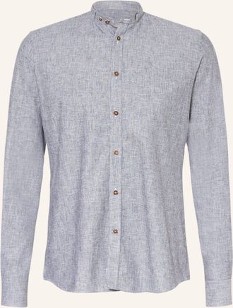 Gottseidank Gottseidank Trachtenhemd Lenz Slim Fit Mit Stehkragen grau