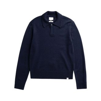 Norse Projects Ristinge Merino Polo - Homme - Tops - Bleu - Taille: S