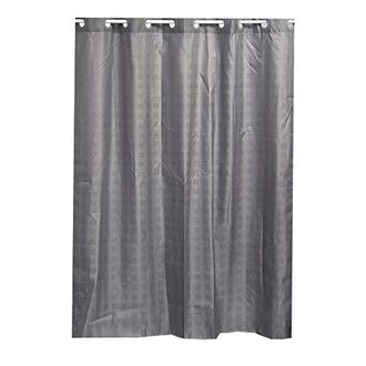 Evideco Tendance Rideau DE Douche Anneaux INTEGRES 180X200 CM (Gris)