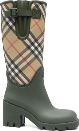 Burberry bottines Marsh à carreaux - Vert
