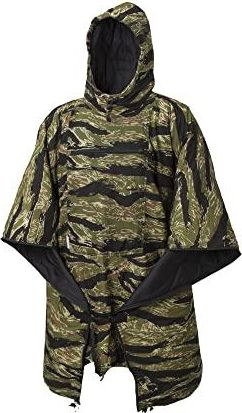 Helikon-Tex Swagman Roll Poncho dextérieur Survival Bushcraft Chasse Tiger Stripe/Black Taille unique