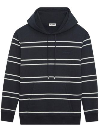 Saint Laurent Gestreifter Baumwoll-Hoodie