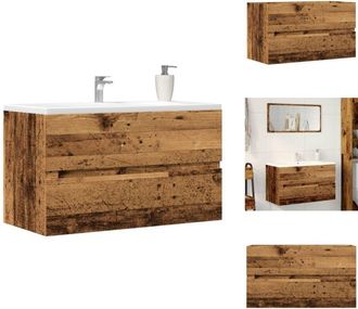 vidaXL Vidaxl - Armoire de salle de bain suspendue vieux bois bois ding&eacute;nierie - Armoire Suspendue De Salle De Bain - Armoires Suspendues De Salle De Bain