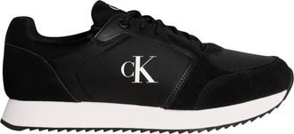Calvin Klein Damen Runner Sneaker Laceup Sock Sportlich, Schwarz (Black), 38