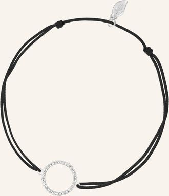 Leaf Freundschaftsarmband Circle Aus 18 Karat Wei&szlig;gold Mit Diamanten schwarz