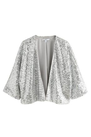 Next Kurzjacke Jacke mit Pailletten (1-St)