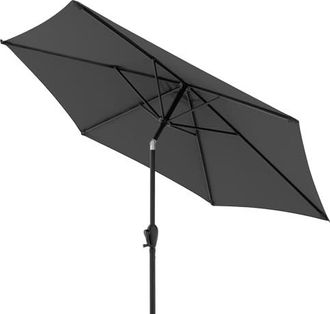 Doppler Sonnenschirm für den Garten Jack 250cm in Dunkelgrau - Runder Sonnenschirm für Balkon & Terrasse - Schirm knickbar - Balkonsonnenschirm - Kurbelschirm
