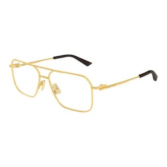 Bottega Veneta Homme, Accessoires, Jaune, Taille: 58 MM Geometric Eyeglasses