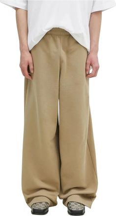 VETEMENTS Pantalons de surv&ecirc;tement Logo Ovale - Homme - Pantalons - Beige - Taille: L