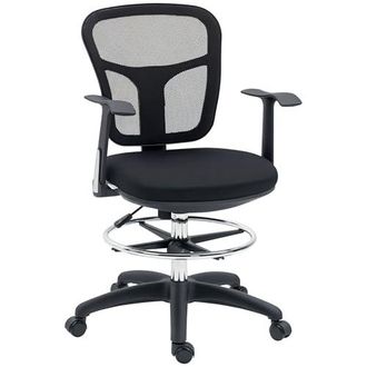 Vinsetto Fauteuil de Bureau Chaise de Bureau Assise Haute r&eacute;glable dim. 59L x 59l x 95-115H cm pivotant 360&deg; Maille Respirante Noir