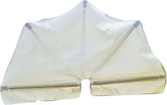 Holly Kleiner BALKON F&Auml;CHERSCHIRM - STABIELO - WEISS - mit 360 &deg; MULTIHALTERUNG f&uuml;r STUHL- LIEGE- TISCH - GEL&Auml;NDER - USW