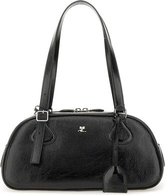 Courr&egrave;ges Womens Shoulder Bag Friday Medium Black