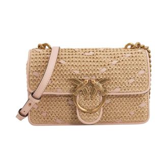 Pinko Pinko, Femme, Sacs, Beige, Taille: ONE Size Love One Mini Light DC