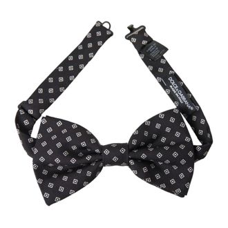 Dolce & Gabbana Homme, Accessoires, Noir, Taille: ONE Size Papillon en Soie Sangle Réglable