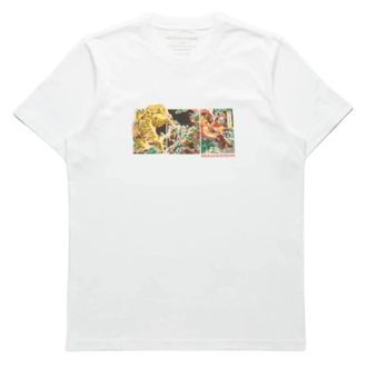 maharishi Samurai Tiger Kampf Grafik Tee - - Tops - Herren - Wei&szlig; - S