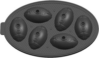 Generic wojonifuiliy01 American Football Eisgitter Sommer 6 Gerade Eisw&uuml;rfel Aufbewahrungsbox Eiskugel Silikon Eisgitter Eisw&uuml;rfelmaschinen Reiniger