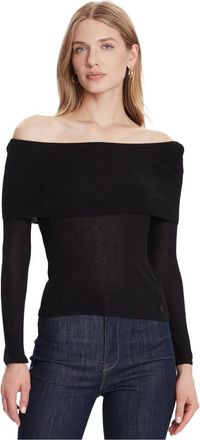 Guess Femme, Tops, Noir, Taille: 36 FR Hauts & Tee shirts-Tee shirt manches longues-Guess jeans