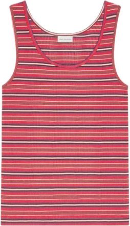 Dries Van Noten Heme Bis 4622 Tank Top - Femme - Tops - Rouge - Taille: 40 FR