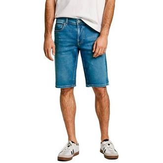 Pepe Jeans London Slim Gymdigo Short, Bleu (Denim-Hv1), 34W Homme