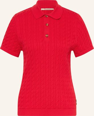 Barbour Strick-Poloshirt rot
