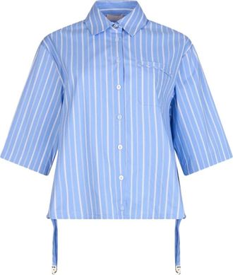 Liu Jo Femme, Blouses et Chemises, Bleu, Taille: 34 FR Chemise &agrave; manches courtes