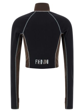 Fendi Womens Black Polyamide Top