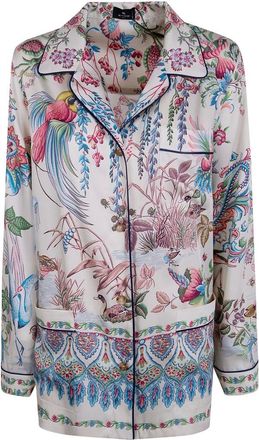Etro Femme, Blouses et Chemises, Multicolore, Taille: 36 FR Printed Bowling Neck Shirt