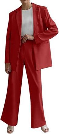 Generic Surv&ecirc;tement pour femme - Col haut - Style d&eacute;contract&eacute; - Fente lat&eacute;rale - Pull en tricot - Pantalon large - 2 ensembles de jogging pour femme Co Ords -