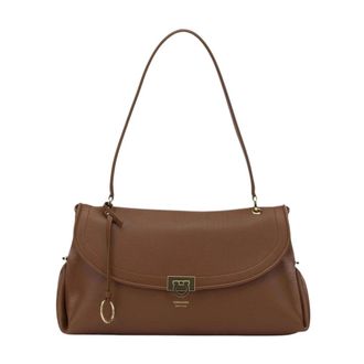 Ferragamo Gancini Lock Schultertasche - - Bags - Damen - Braun - ONE SIZE