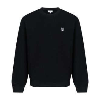 Maison Kitsun&eacute; Fox Head Comfort Sweatshirt - - Sweatshirts & Hoodies - Herren - Schwarzk - S