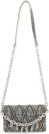 Diesel Femme, Sacs, Gris, Taille: ONE Size Chain Shoulder Bag