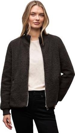 Street One 2117033 Veste en peluche avec détails, marron rustique, 48 femmes