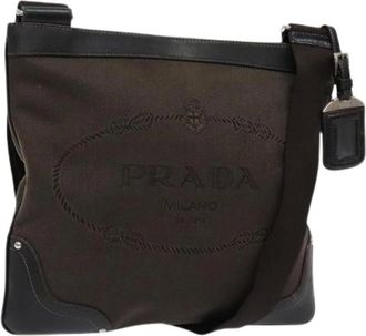 Prada Pre-owned Toile sacs-prada - Femme - Pre-owned - Brun - Taille: ONE Size