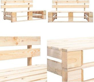 vidaXL Banc palette de jardin bois - Banc De Jardin - Banc En Bois - Mobilier De Jardin - Terrasse - Jardin - Home & Living