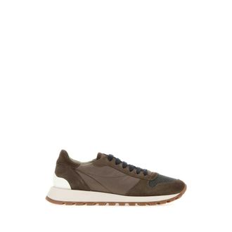 Brunello Cucinelli Femme, Chaussures, Brun, Taille: 37 EU Baskets en tissu et en daim