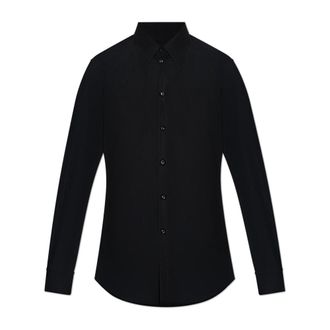 Dolce & Gabbana Klassisches Baumwollhemd - - Shirts - Herren - Schwarzk - 3XL