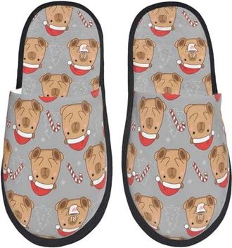 Generic Confortable Pantoufles Femmes Capybara de No&euml;l Maison Pantoufles &eacute;l&eacute;gant Chaussons Femme pour Int&eacute;rieur Maison Hiver M