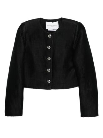 Brandon Maxwell Einreihige Jacke mit Knopfleiste - Schwarz