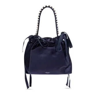 Jimmy Choo London Femme, Sacs, Bleu, Taille: ONE Size Drawstring Mini Top Handle