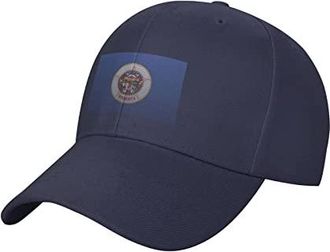 Generic Casquette Baseball Effet Tricot du Drapeau du Minnesota Chapeau De Golf Respirant,Casual Casquette De Sport pour Randonn&eacute;e Homme Voyages