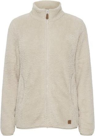 Oxmo OXTelsa Femme Veste polaire Veste en sweat avec col montant Poches en biais Fermeture &eacute;clair Regular Fit, Taille:XL, Couleur:Oyster Gray (141107)