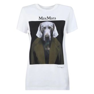 Max Mara Femme, Tops, Blanc, Taille: 40 FR T-shirt Calca