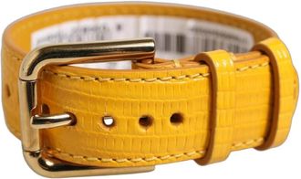 Dolce & Gabbana G&uuml;rtel mit Krokodillederpr&auml;gung - - Accessories - Damen - Gelb - ONE SIZE