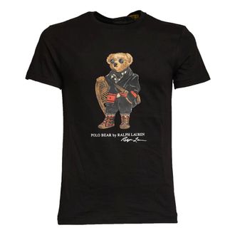 Polo Ralph Lauren Homme, Tops, Noir, Taille: M Custom Slim Fit Polo Bear Jersey T-Shirt